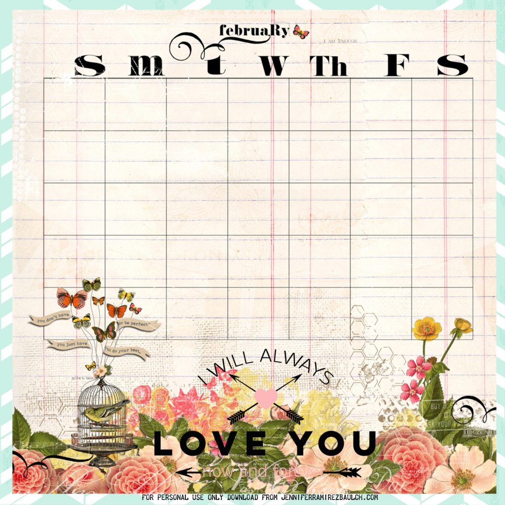 Free Printable Perpetual Calendar Planner Vintage Style – Jennifer ...